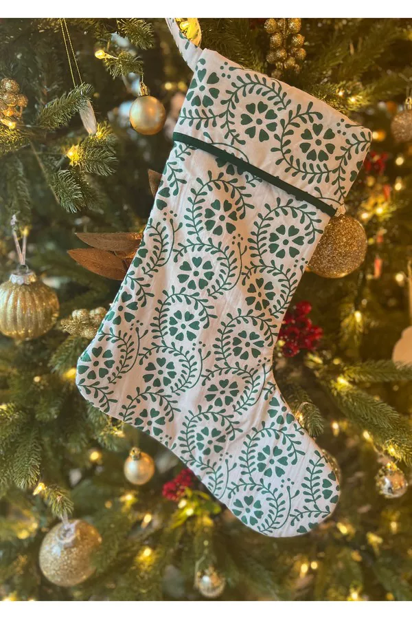 Spruce Fleur Provencale Stocking by Julia Amory at ORCHARD MILE