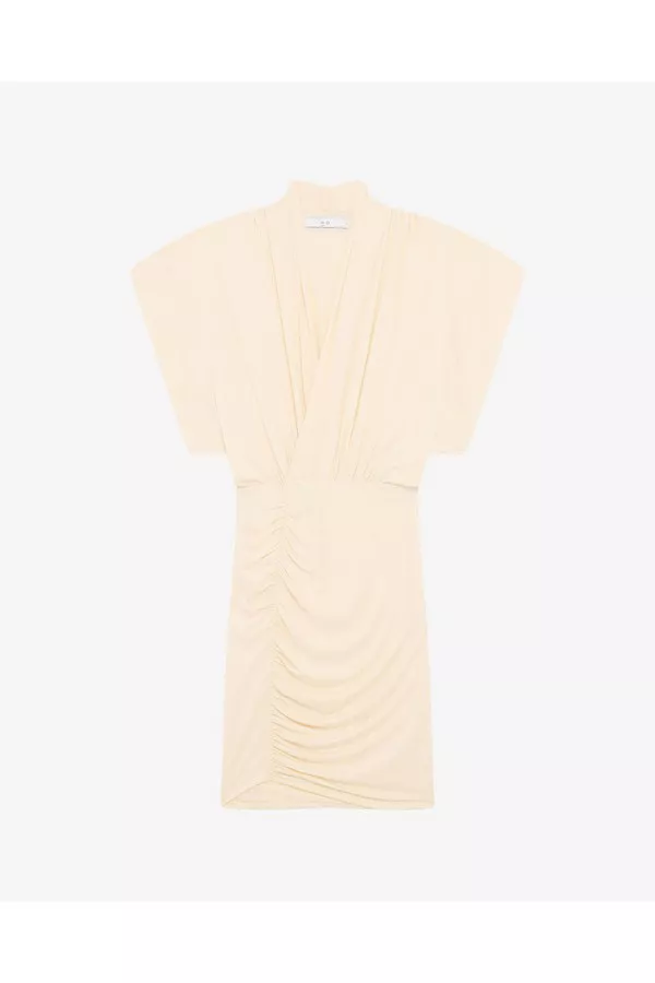 Bertille Jersey V-Neck Mini Dress by IRO at ORCHARD MILE