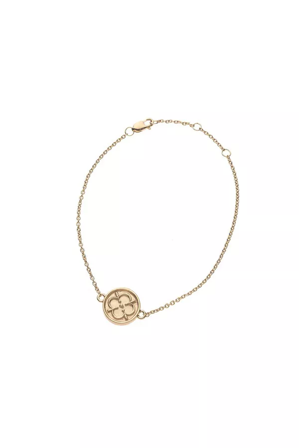 Love Jw Baby Coin Bracelet In 10K Gold by Jane Win at THE MILE