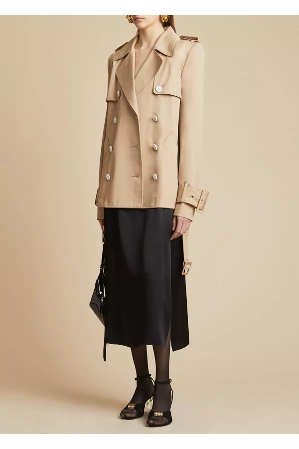 The Declan Jacket In Beige by Khaite at ORCHARD MILE