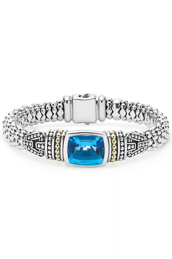 Caviar Color Swiss Blue Topaz Caviar Bracelet | 9Mm by LAGOS at...