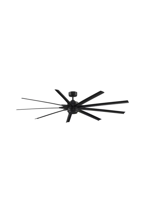 Odyn Outdoor Ceiling Fan, 9-Blade, 1-Light, Led, Black, Black...