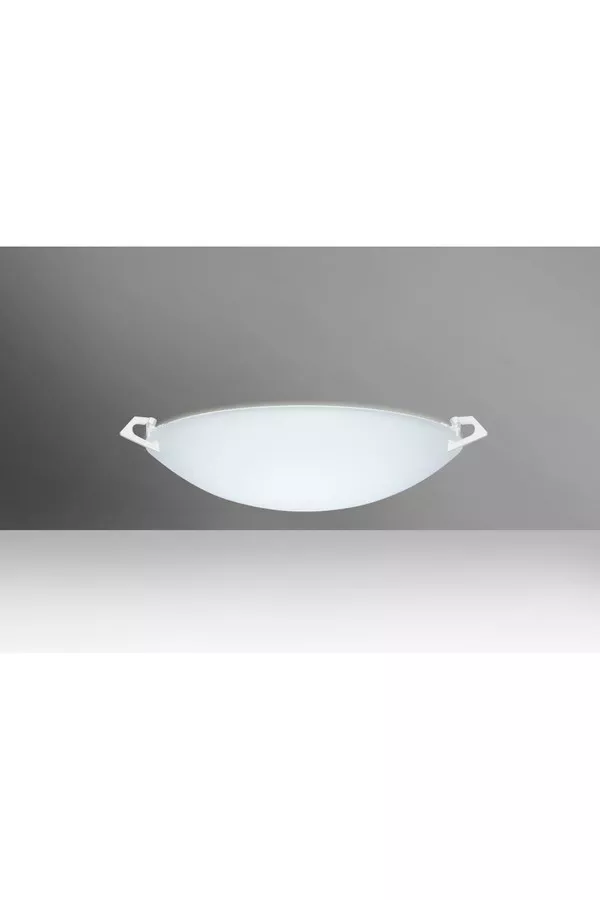 Sonya 13 Flush Mount, 1-Light, White, Satin Frost Glass, 13"W...