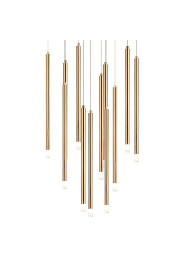 Reigndrop Pendant, 12-Light, Brass, Aged Gold Brass, 23.65"W...