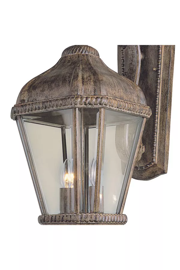 Covington Outdoor Wall Lantern, 2-Light, Rust, Burnished Rust,...